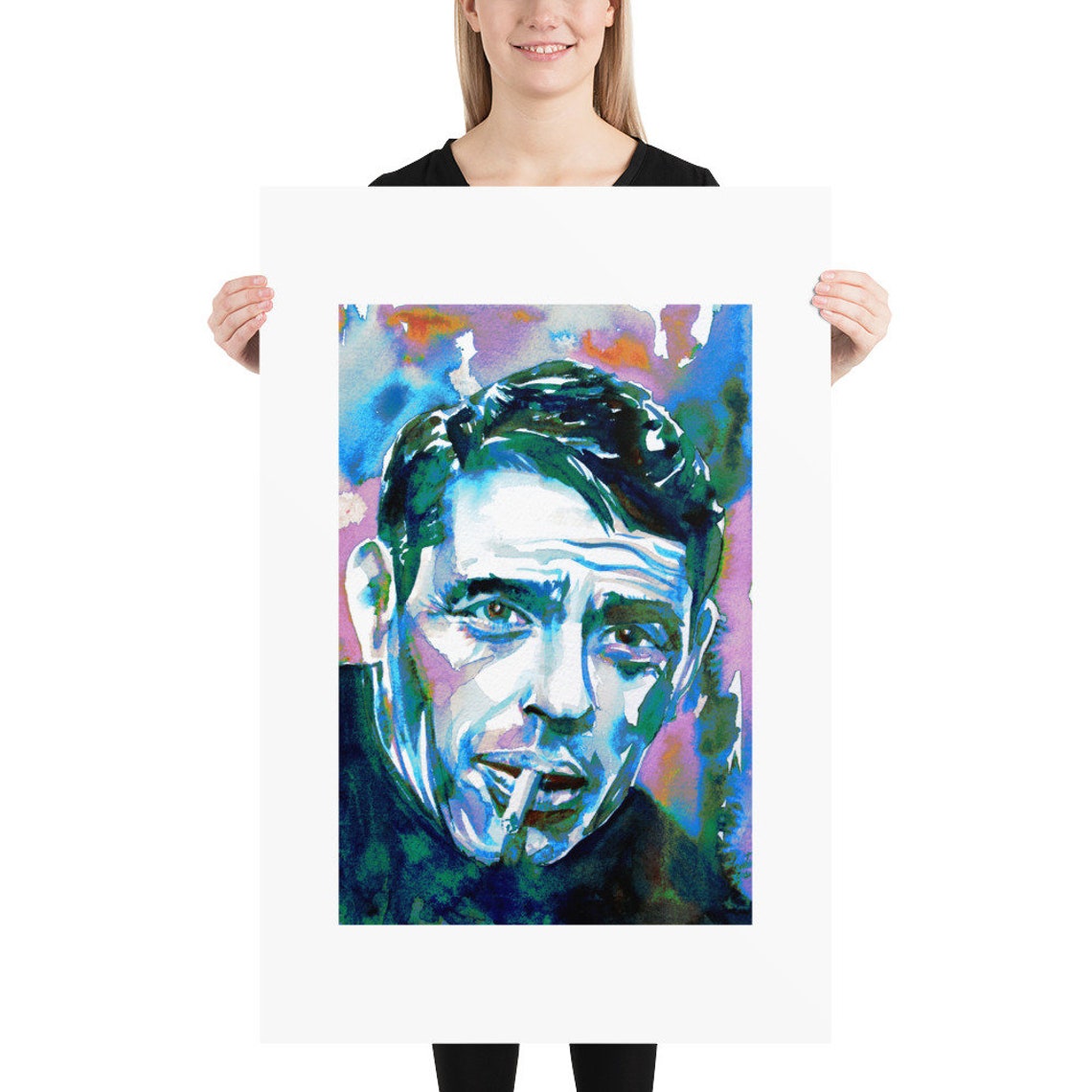 JACQUES BREL Watercolor Portrait POSTER Various Sizes Art | Etsy