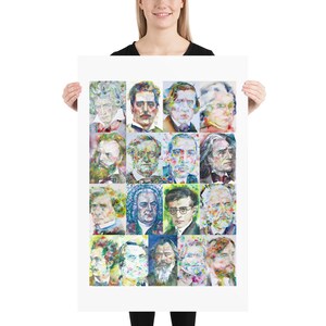 SEVENTEEN Great COMPOSERS - Collage POSTER Painting - Various Sizes ...