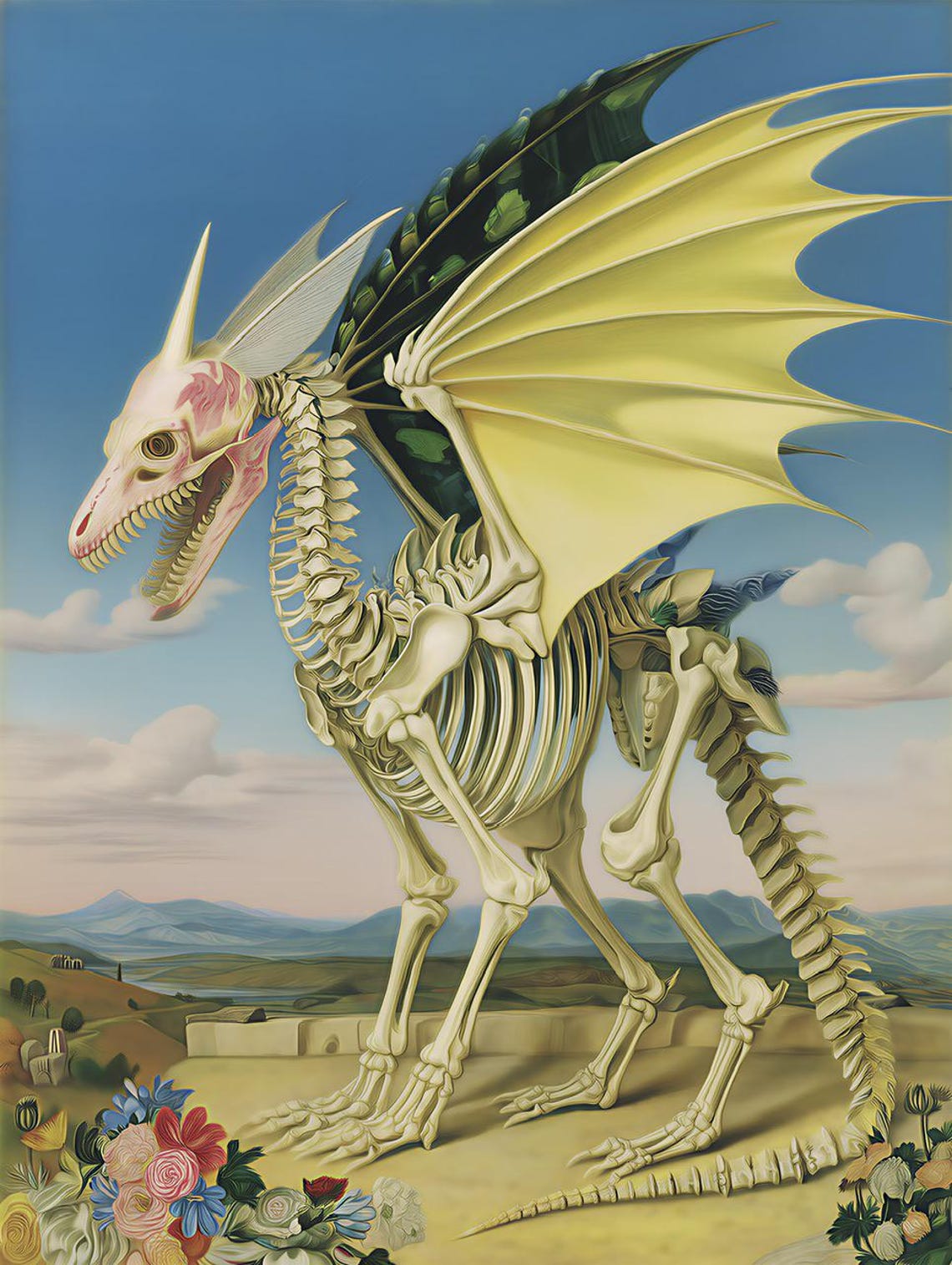 Printable - DRAGON SKELETONS - Digital Download - Scalable to Various ...