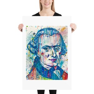 IMMANUEL KANT Watercolor and Ink Portrait - Poster - Various Sizes ...
