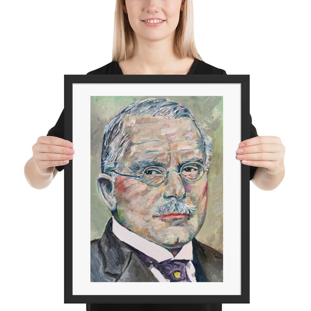 CARL JUNG Oil Portrait - FRAMED Poster - Various Sizes! Art Print ...