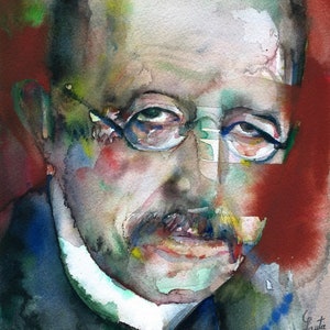 MAX PLANCK Watercolor Portrait - POSTER - Various Sizes Available! Art ...