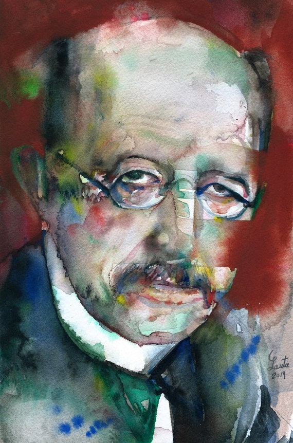 MAX PLANCK Watercolor Portrait POSTER Various Sizes | Etsy