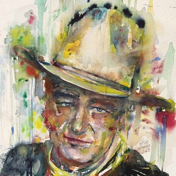 John Wayne Portrait - Etsy