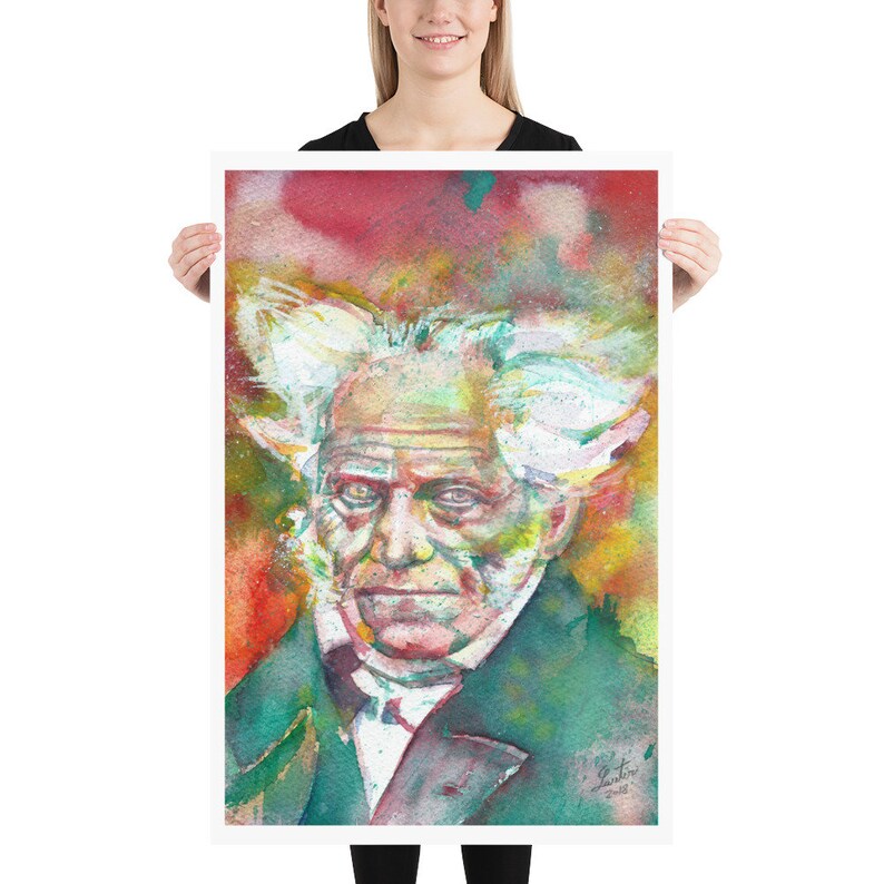 ARTHUR SCHOPENHAUER Watercolor Portrait POSTER Various - Etsy