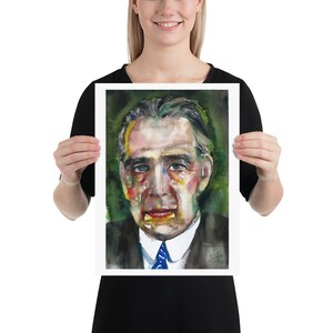 NIELS BOHR Watercolor Portrait - POSTER - Various Sizes! Art Print ...