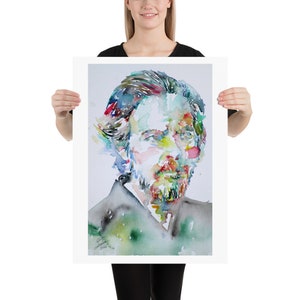 ALAN WATTS Watercolor Portrait - POSTER - Various Sizes Available! - Etsy