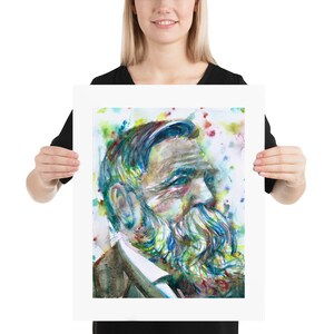 FRIEDRICH ENGELS Watercolor Portrait - POSTER - Various Sizes ! Art ...