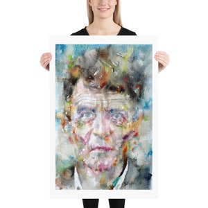 LUDWIG WITTGENSTEIN Watercolor Portrait - Poster - Various Sizes ...
