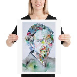 ALAN WATTS Watercolor Portrait - POSTER - Various Sizes Available! - Etsy