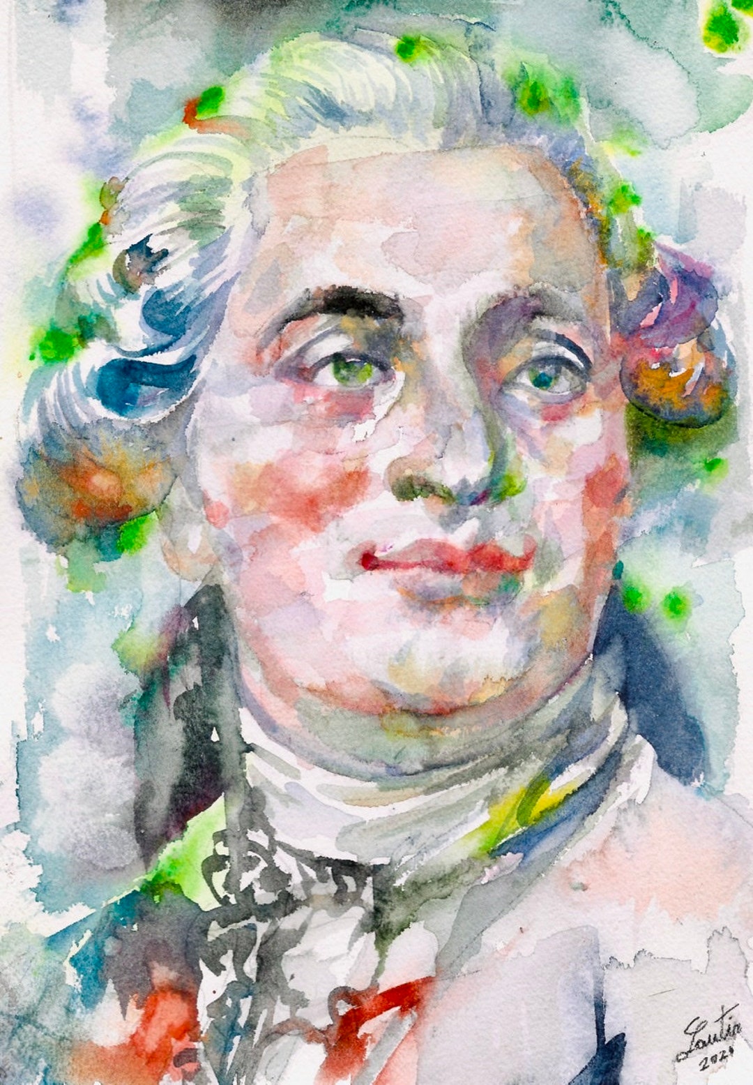 LOUIS XVI Watercolor Portrait - POSTER - Various Sizes Available! King ...