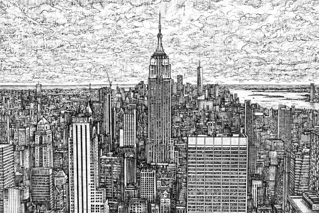 NEW YORK - Pencil Painting - POSTER - Various Sizes Available! Art ...