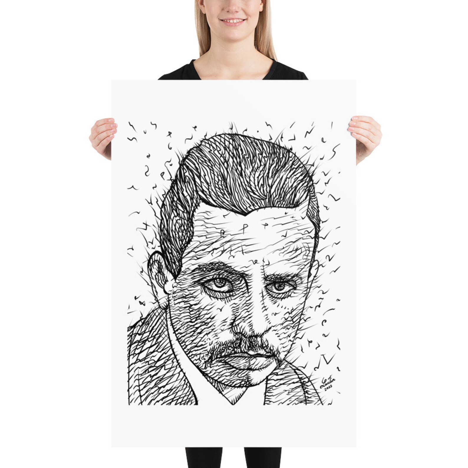 RAINER MARIA RILKE Ink Portrait Poster Various Sizes | Etsy