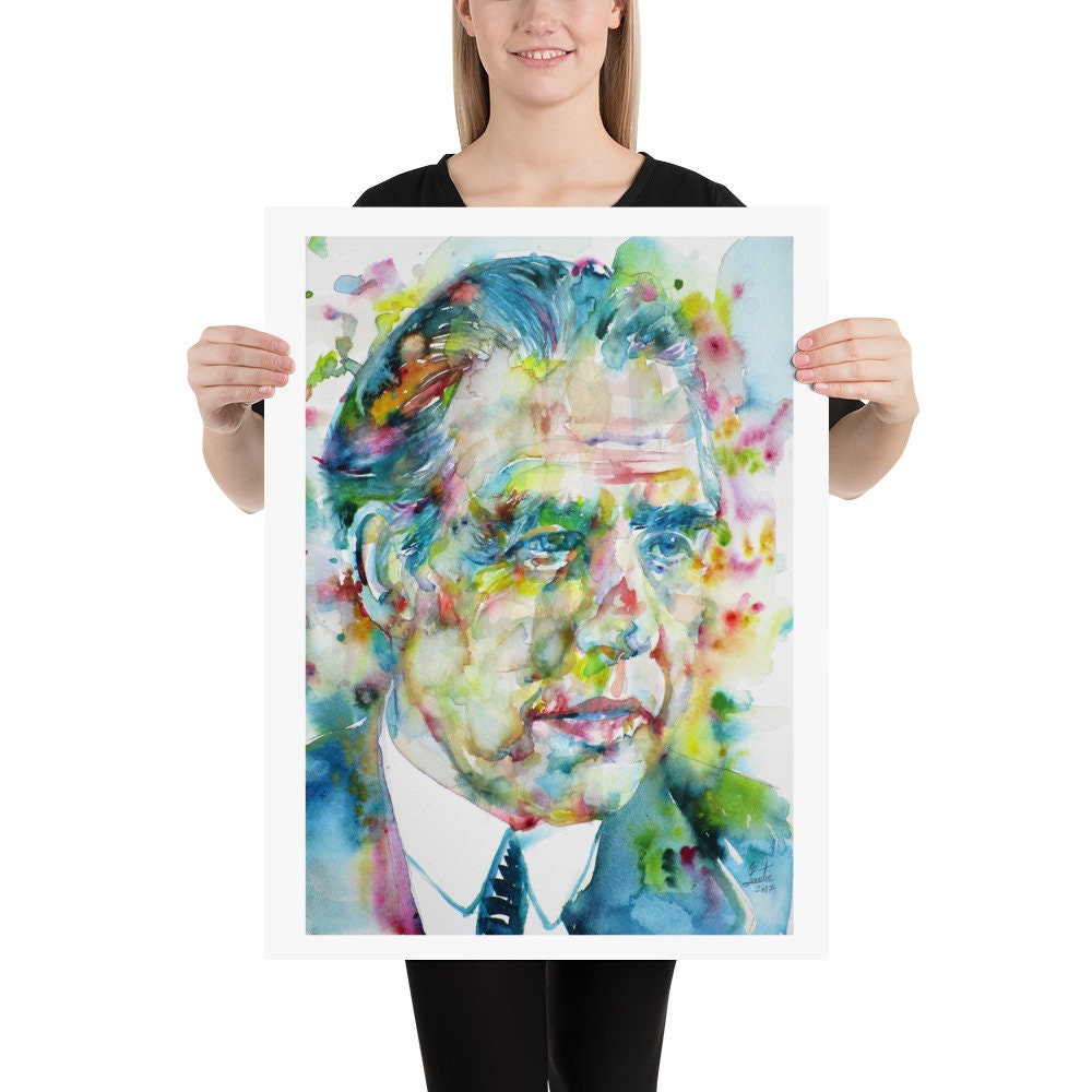 NIELS BOHR Watercolor Portrait Poster Various Sizes - Etsy