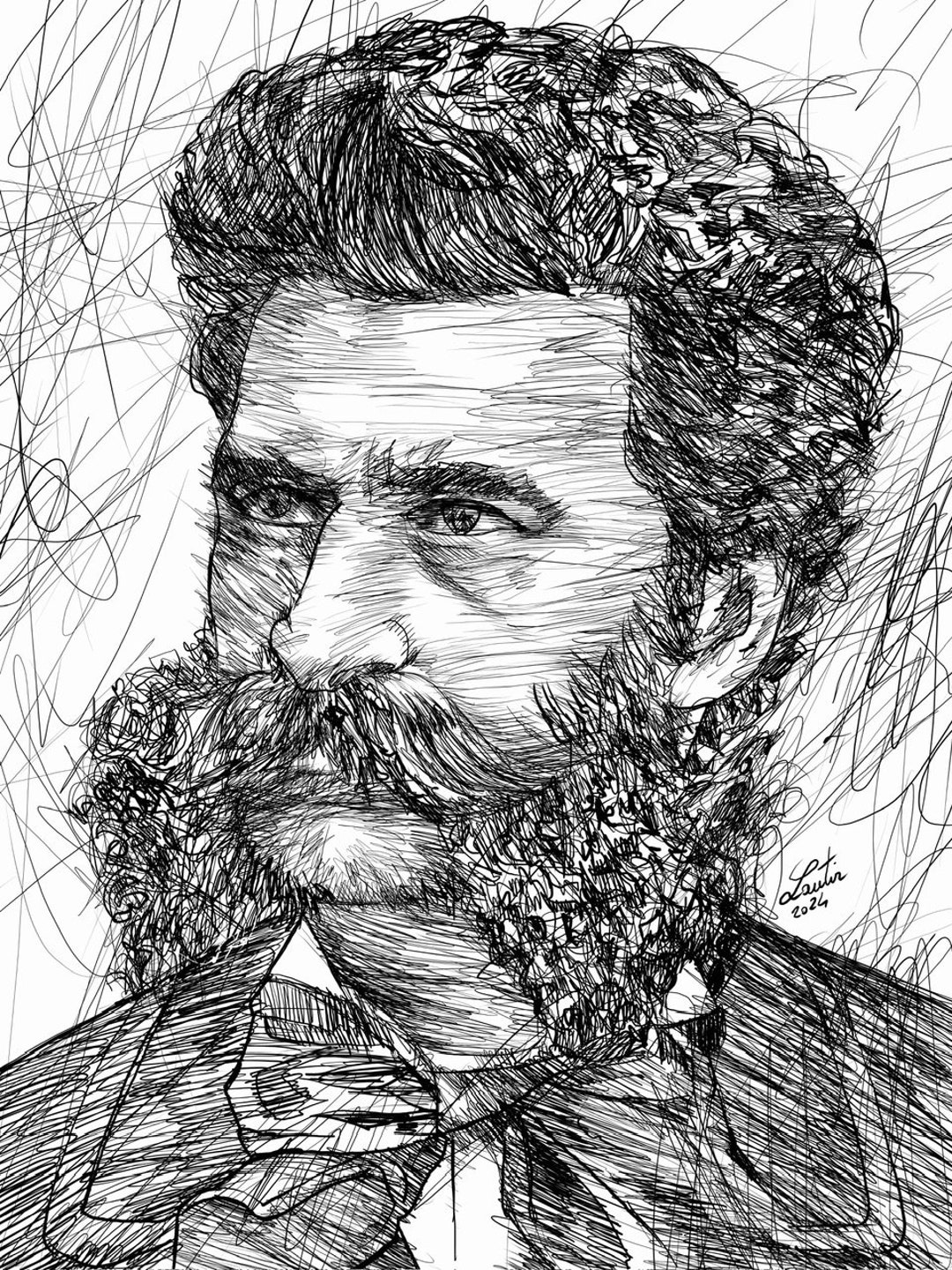 Johann STRAUSS II Ink Portrait - POSTER - Various Sizes Available! Art ...