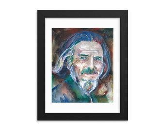 ALAN WATTS Watercolor Portrait POSTER Various Sizes | Etsy