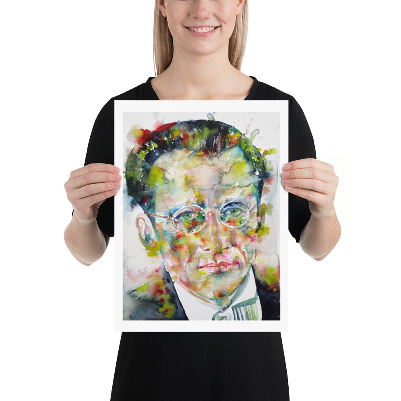 ERWIN SCHRODINGER Watercolor Portrait POSTER Various Sizes - Etsy