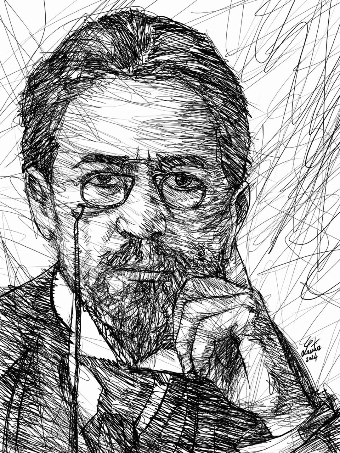 ANTON CHEKHOV Ink Portrait - POSTER - Various Sizes Available! Art ...