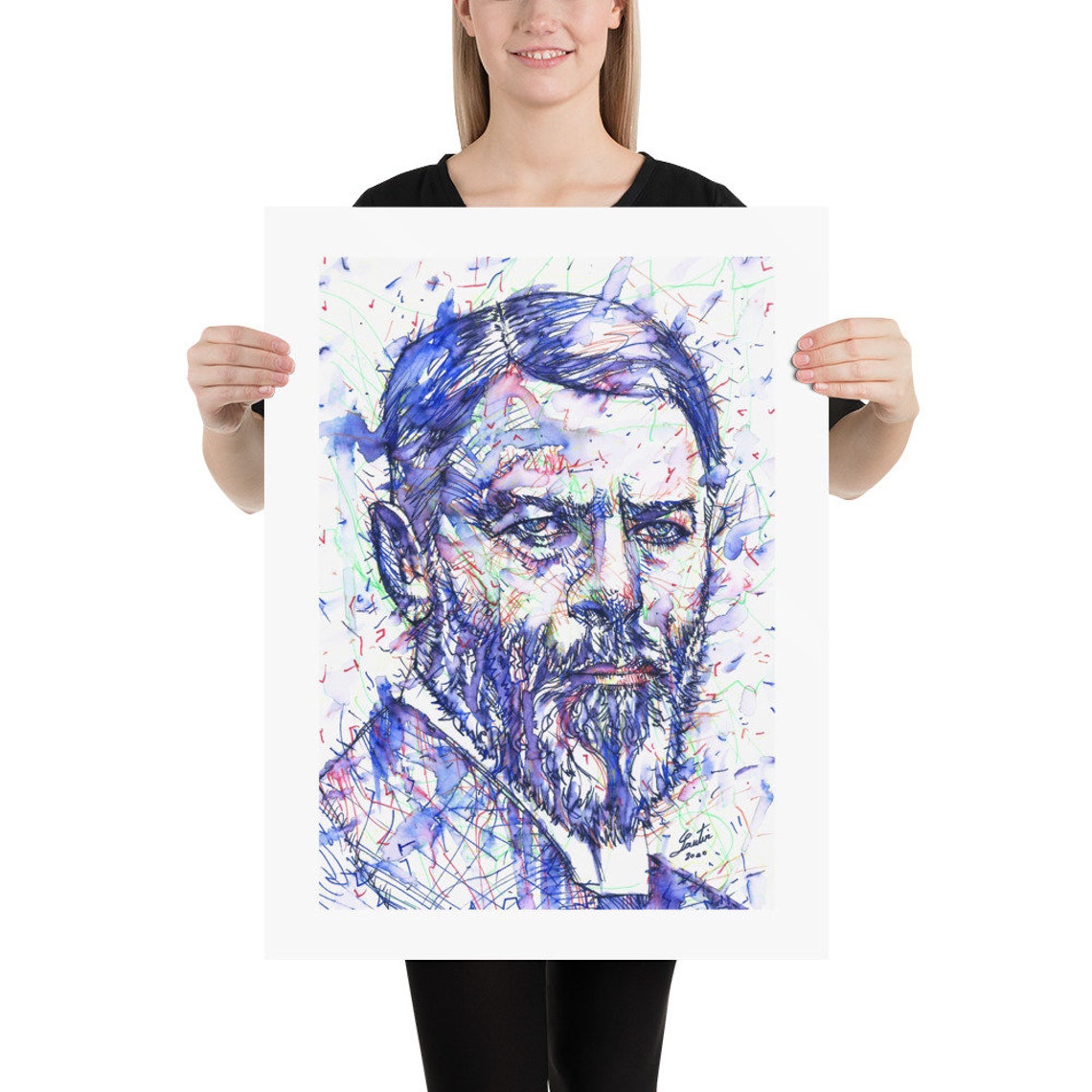 MAX WEBER Watercolor and Ink Portrait POSTER Various Sizes | Etsy
