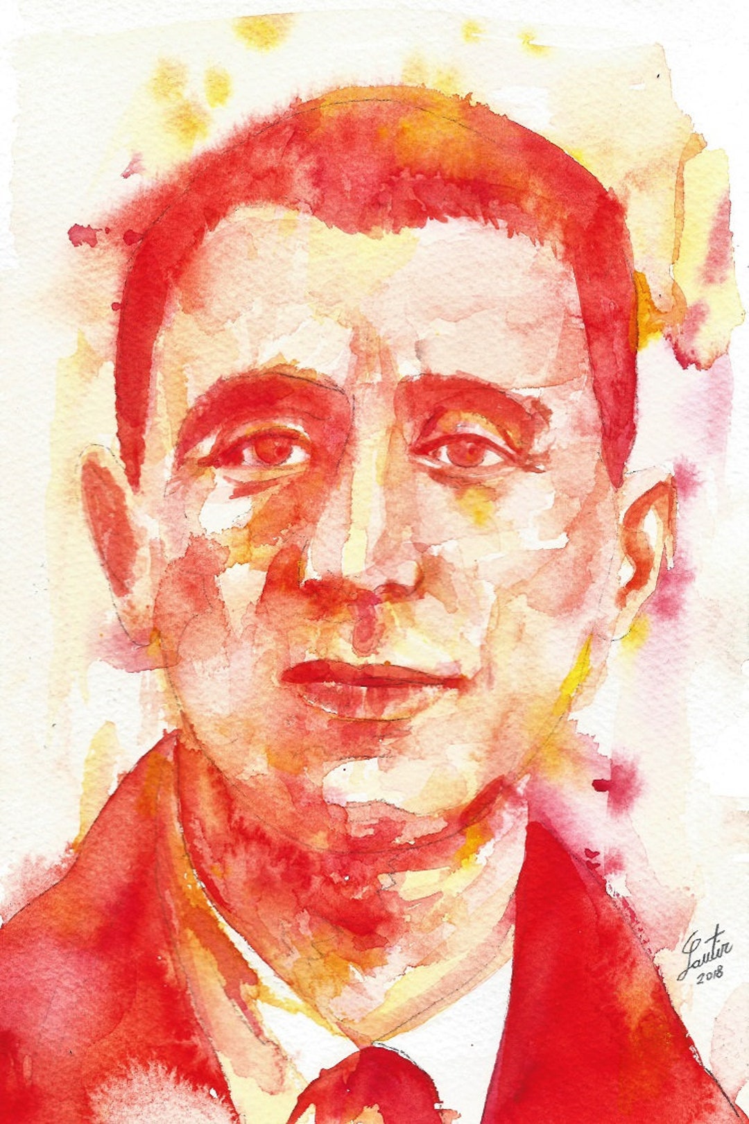 BERTOLT BRECHT Watercolor Portrait - POSTER - Various Sizes Available ...