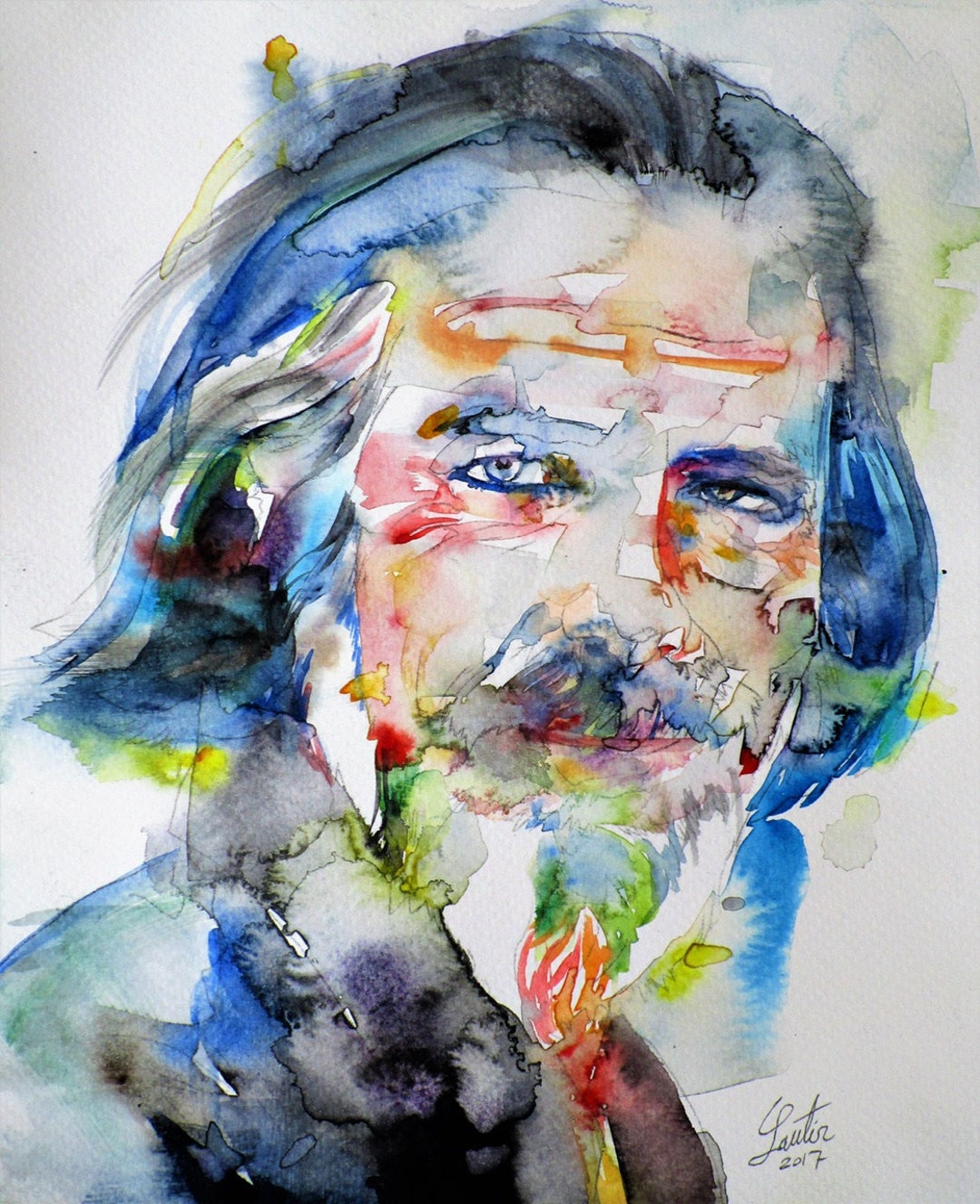 ALAN WATTS Watercolor Portrait POSTER Various Sizes - Etsy
