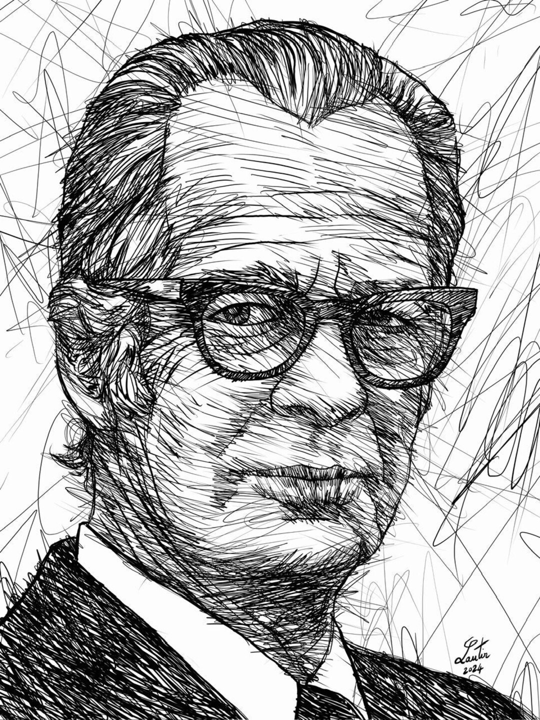 B. F. SKINNER Ink Portrait - POSTER - Various Sizes Available! Art ...
