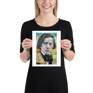 FREDERIC CHOPIN Watercolor Portrait - POSTER - Various Sizes Available ...