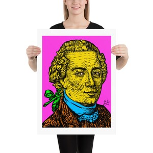 IMMANUEL KANT Ink and Acrylic Portrait - POSTER - Various Sizes ...