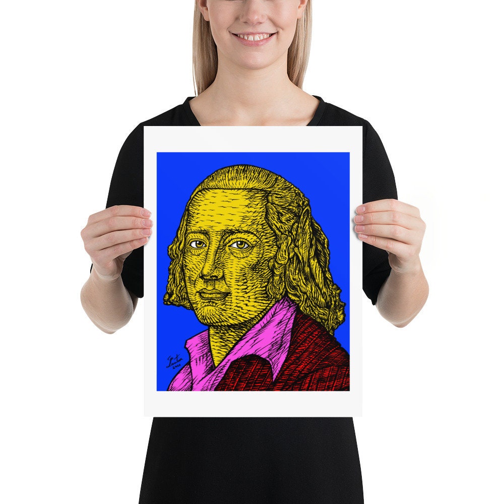 FRIEDRICH HOLDERLIN Ink and Acrylic Portrait POSTER Various Sizes ...