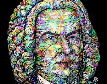 Johann Sebastian Bach Portrait Print Poster - Etsy