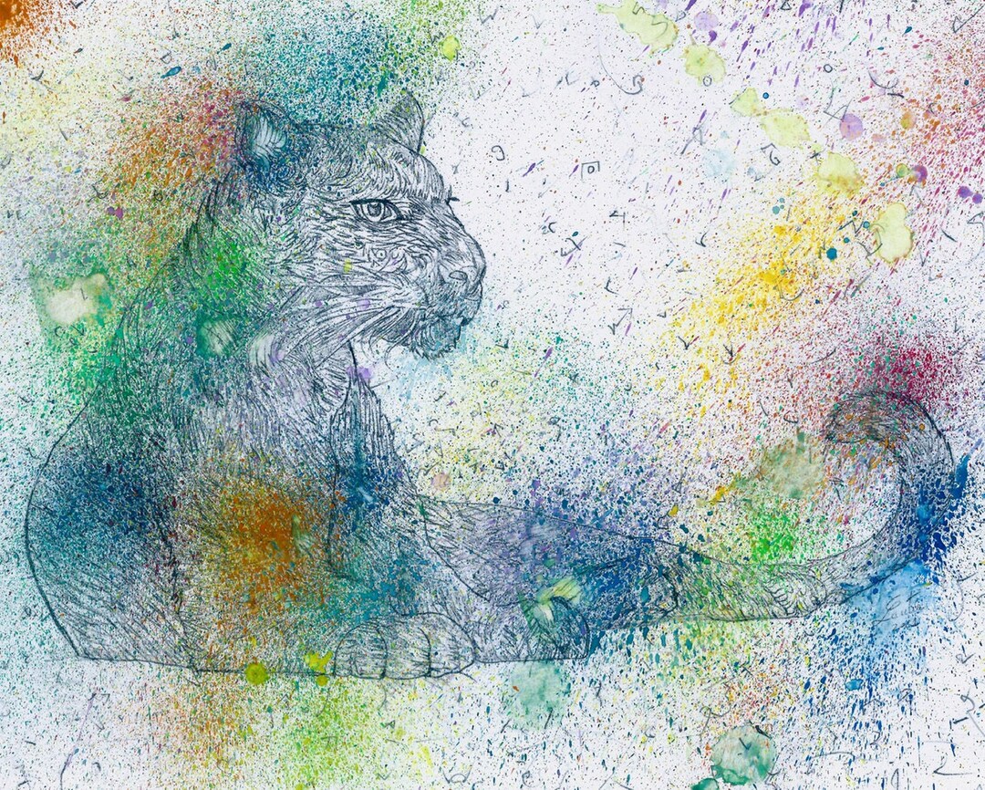 PANTHER Watercolor Painting POSTER Various Sizes Available Art Print ...