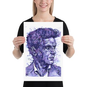 LUDWIG WITTGENSTEIN Watercolor & Ink Portrait - POSTER -various Sizes ...