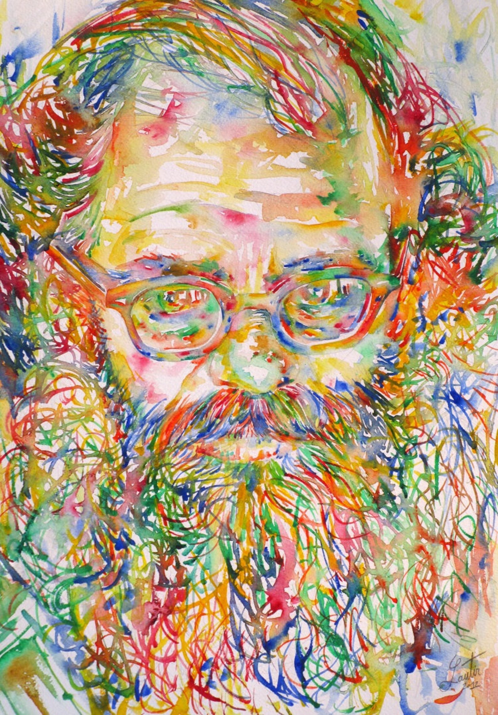 ALLEN GINSBERG Watercolor Portrait POSTER Various Sizes - Etsy