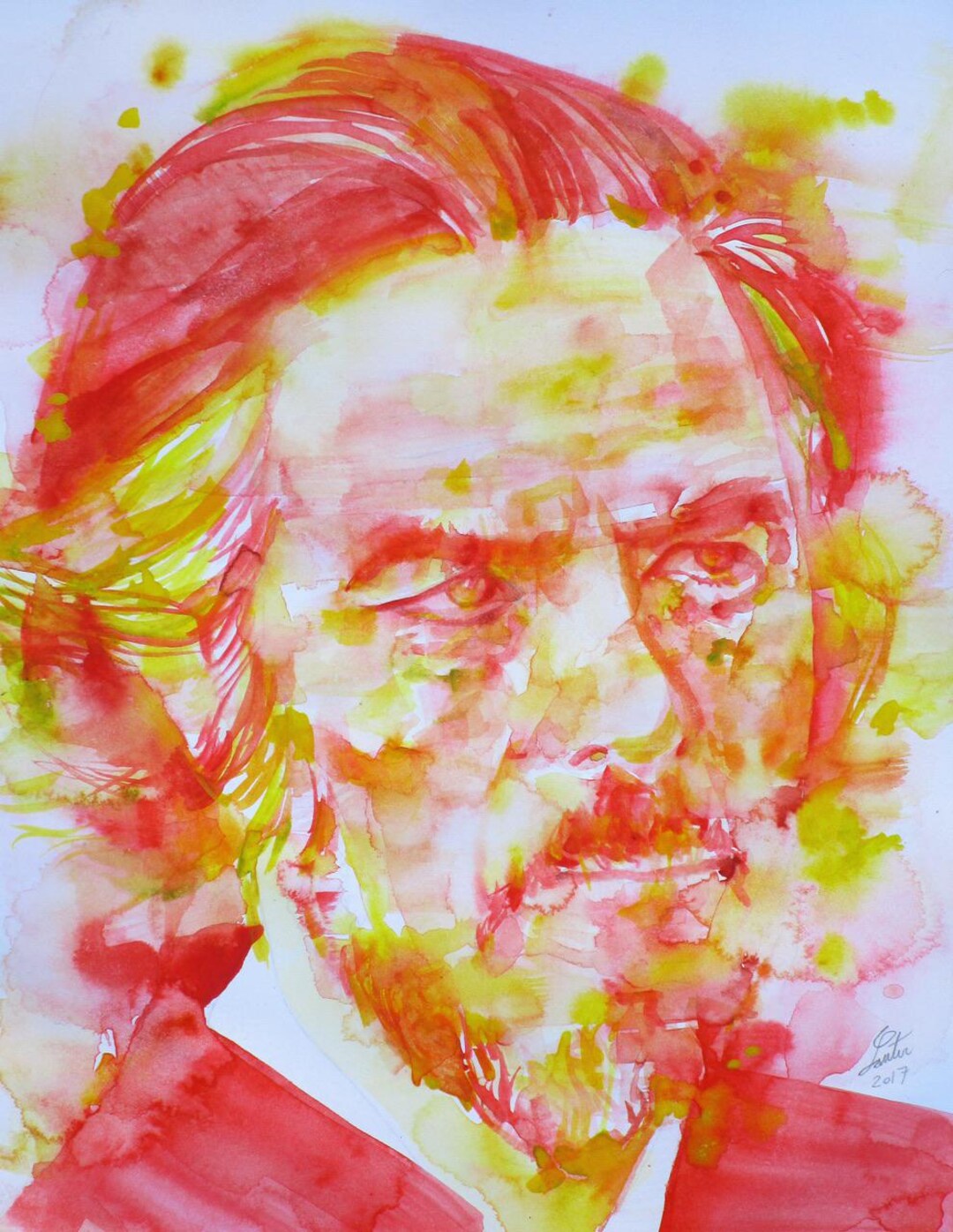 ALAN WATTS Watercolor Portrait - POSTER - Various Sizes! Zen Tao Print ...