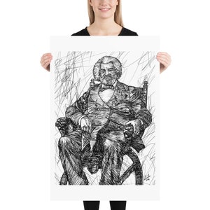 FREDERICK DOUGLASS Ink Portrait - Poster - Various Sizes Available! Art ...