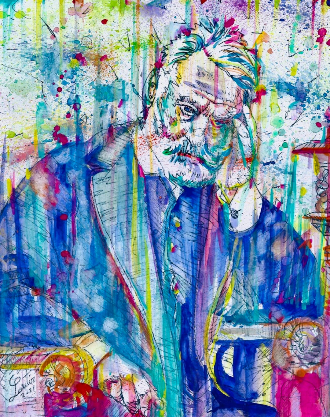 VICTOR HUGO Watercolor Portrait - Poster - Various Sizes ! Art Print - Etsy