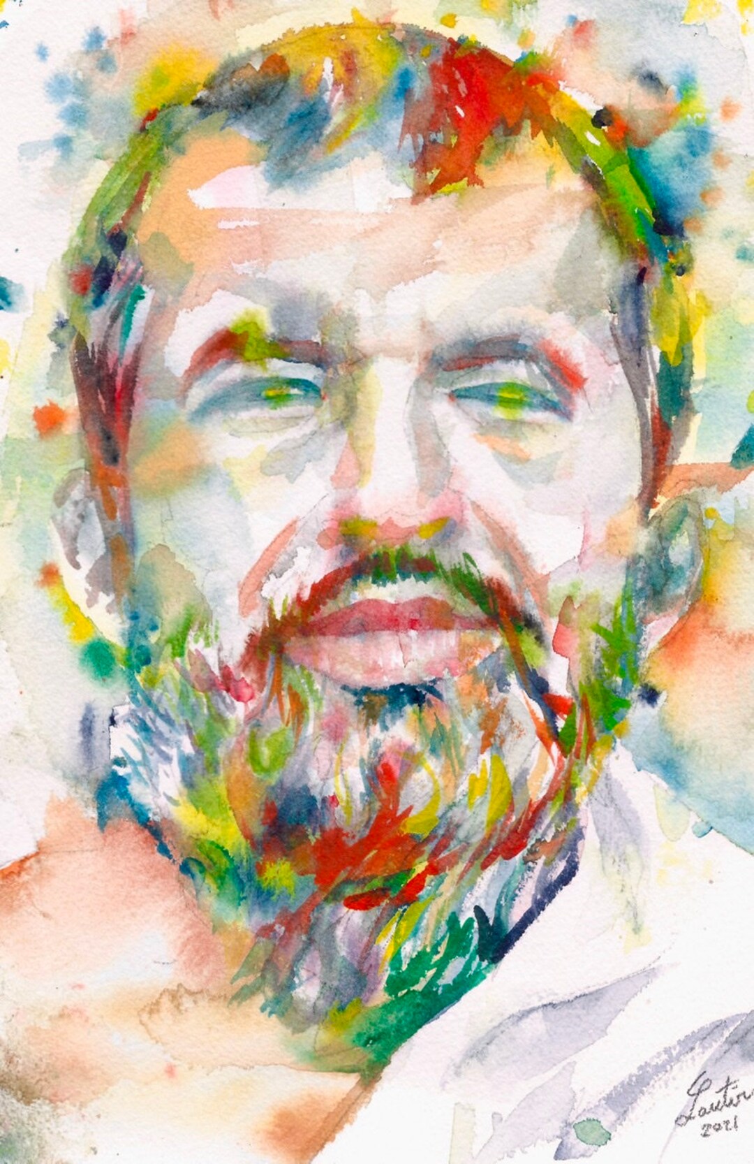 RAMAKRISHNA Watercolor Portrait - Poster - Various Sizes Available! - Etsy