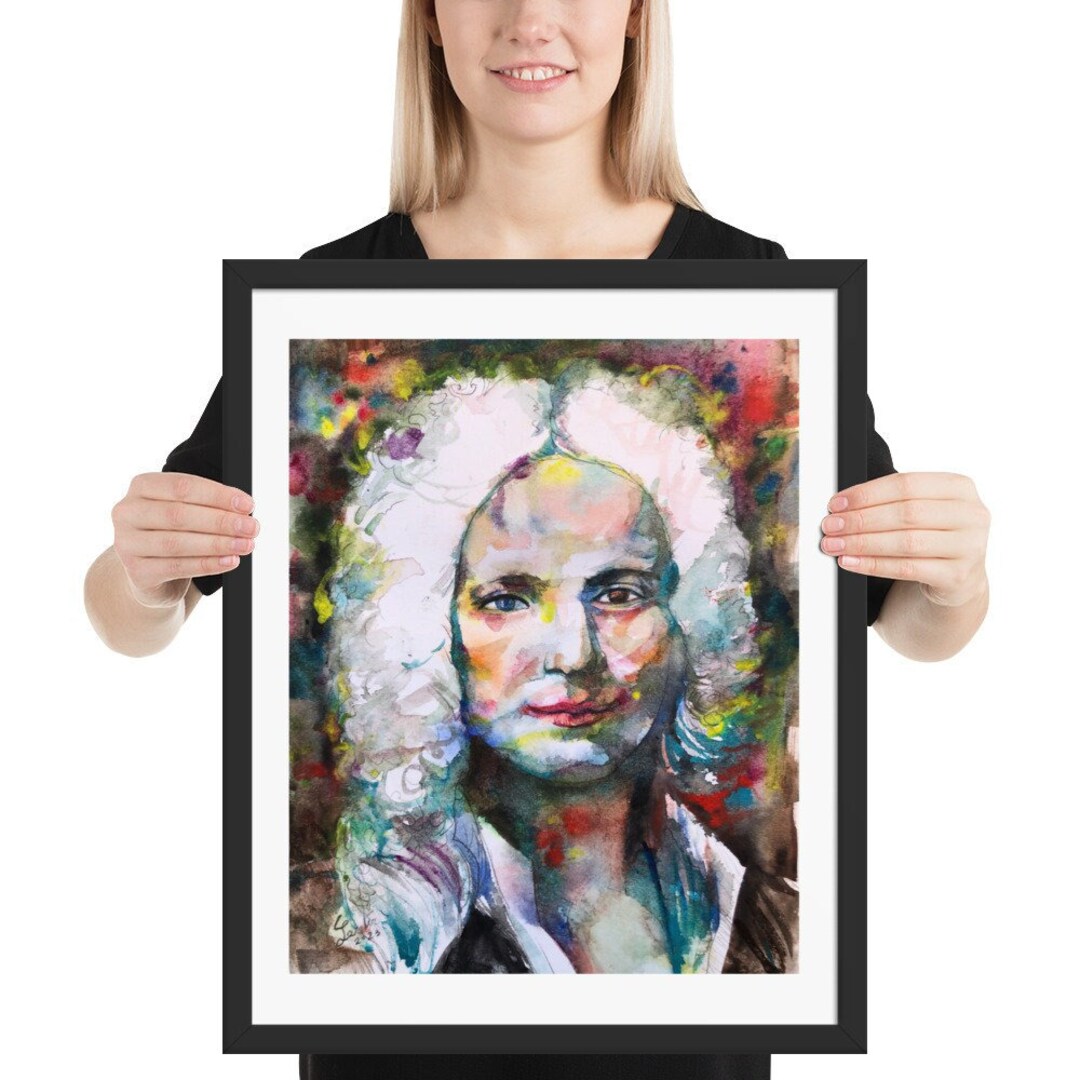 ANTONIO VIVALDI - Watercolor Portrait - Framed POSTER - Various Sizes ...
