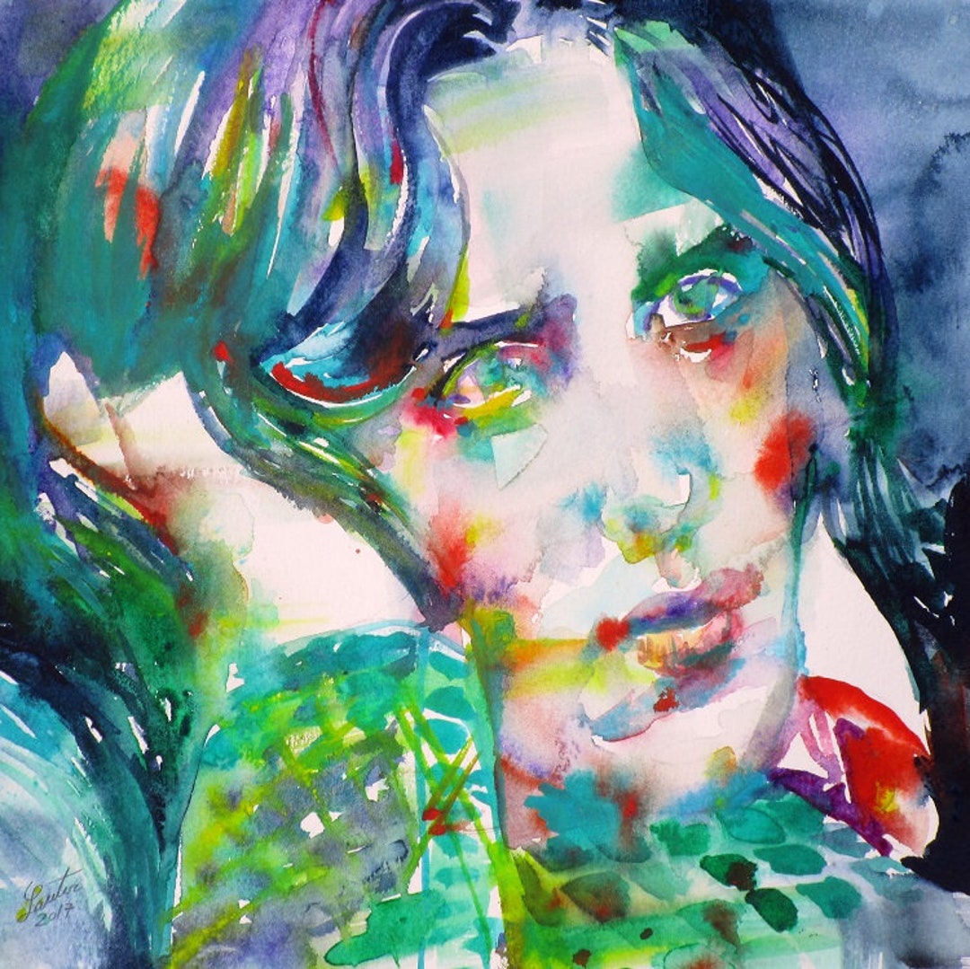 OSCAR WILDE Watercolor Portrait - POSTER - Various Sizes Available! - Etsy