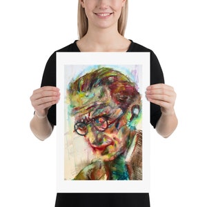 GYORGY LUKACS Watercolor Portrait - POSTER - Various Sizes! Art Print ...