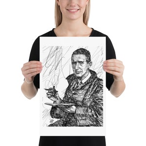 BERTOLT BRECHT Ink Portrait - POSTER - Various Sizes Available! Art ...