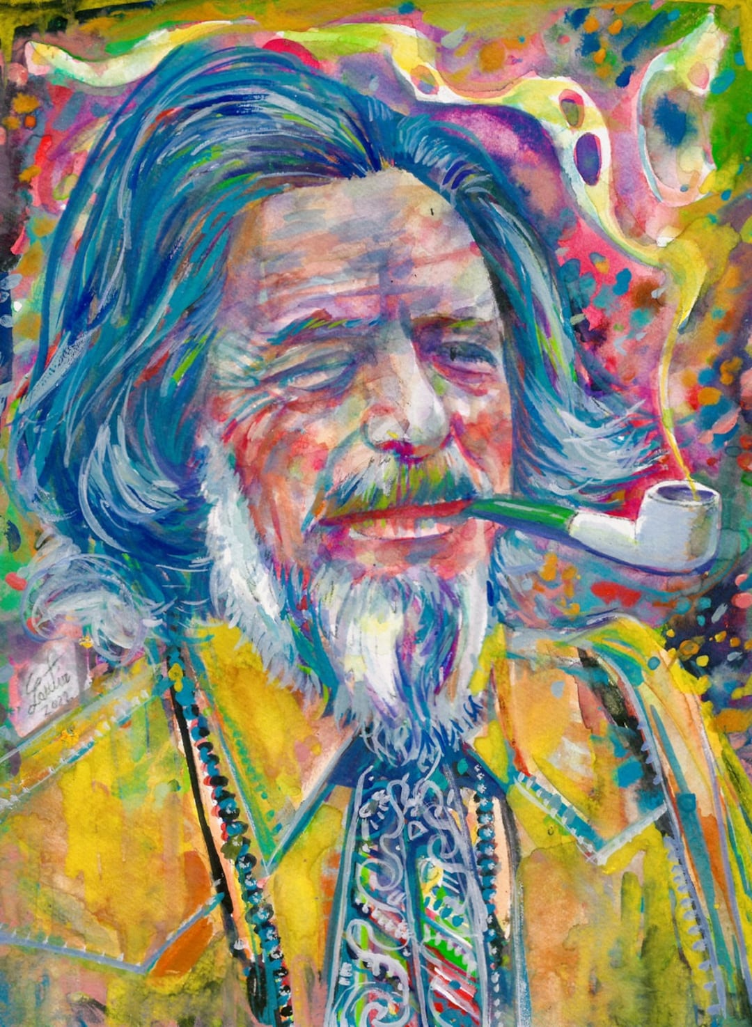ALAN WATTS Watercolor Portrait - POSTER - Various Sizes Available! Art ...