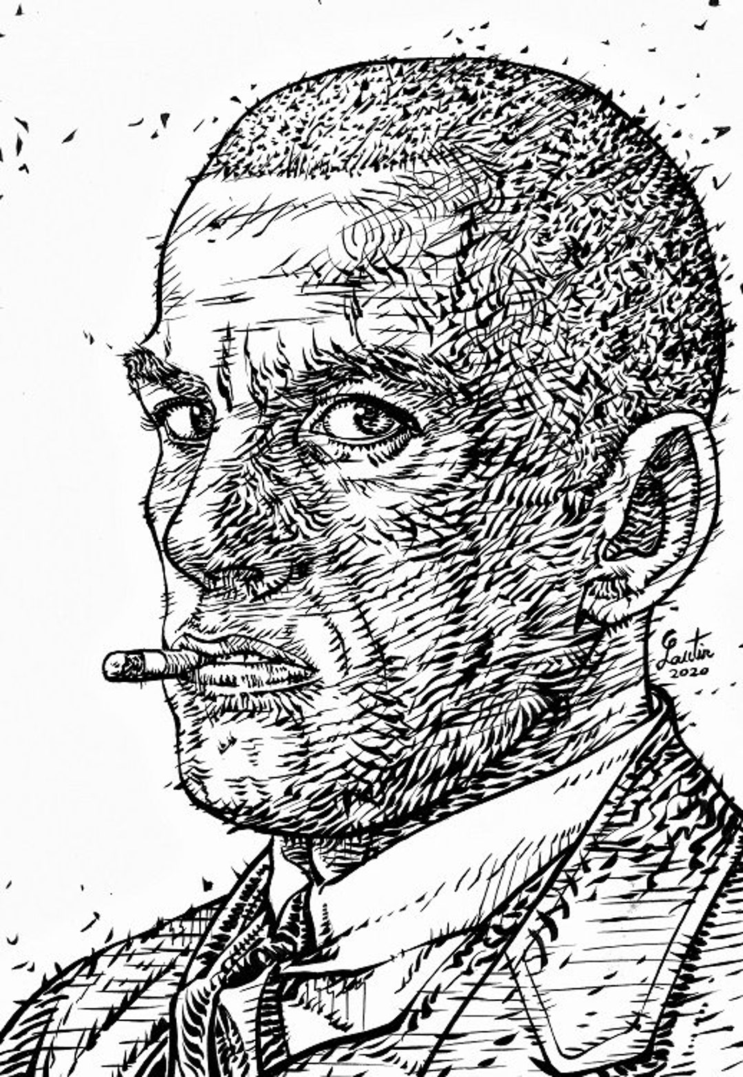 VLADIMIR MAYAKOVSKY Ink Portrait - POSTER - Various Sizes! Art Print ...