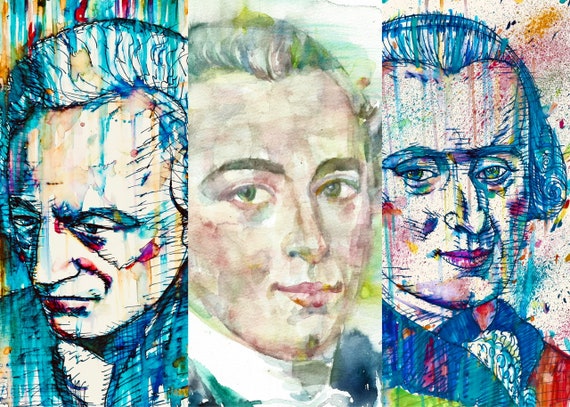 Three Times IMMANUEL KANT Collage POSTER Painting Various - Etsy