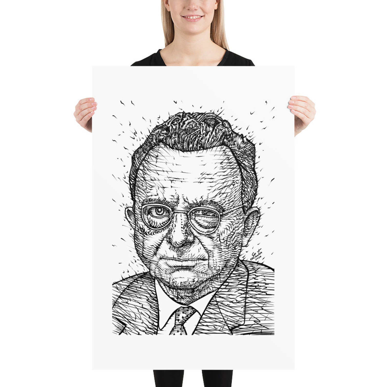 ERICH FROMM Ink Portrait POSTER Various Sizes Available - Etsy