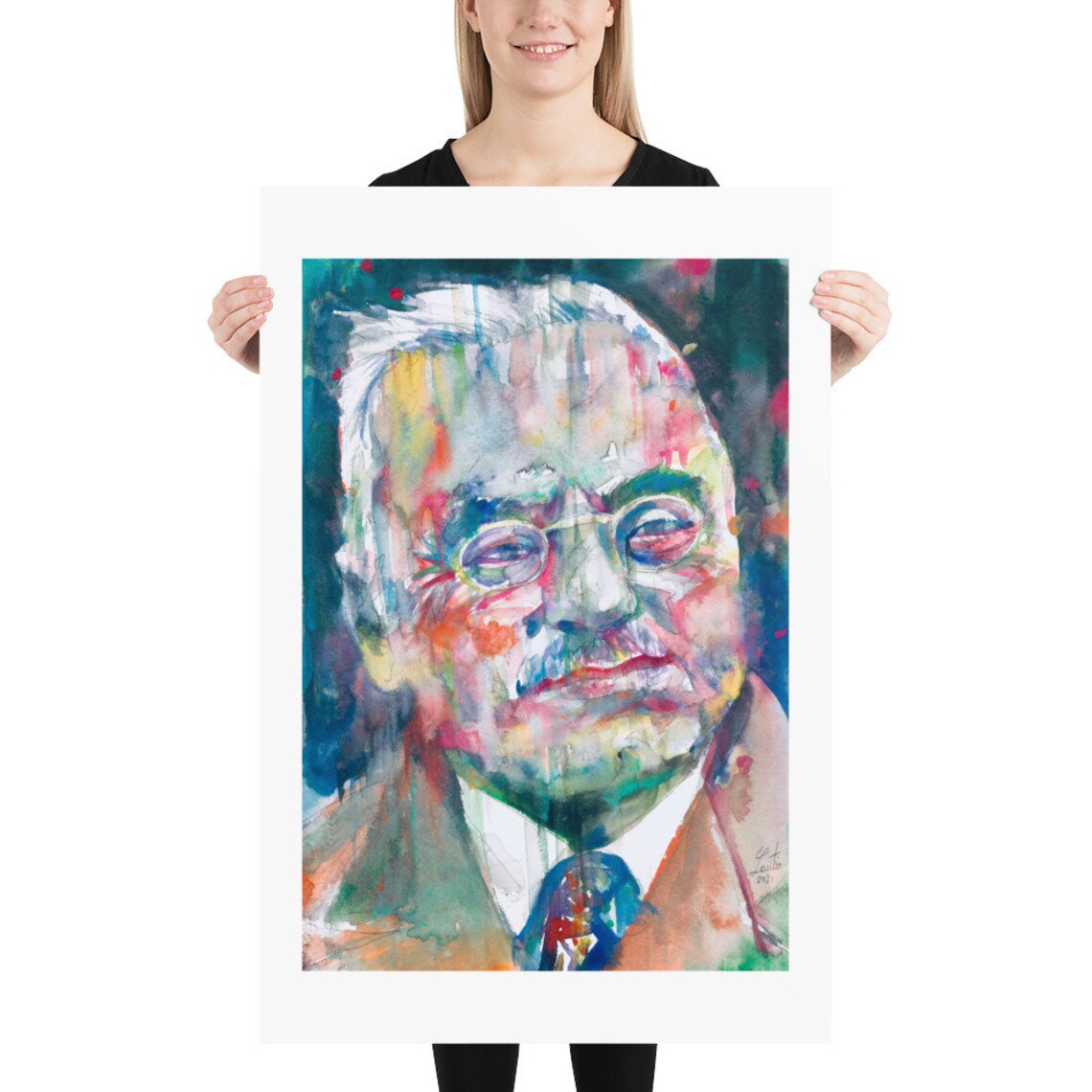 ALFRED ADLER Watercolor Portrait POSTER Various Sizes | Etsy