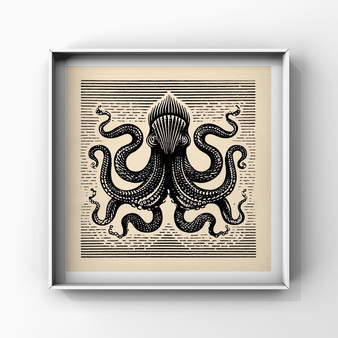 Printable - OCTOPUS - Digital Download - Scalable to Various Sizes ...