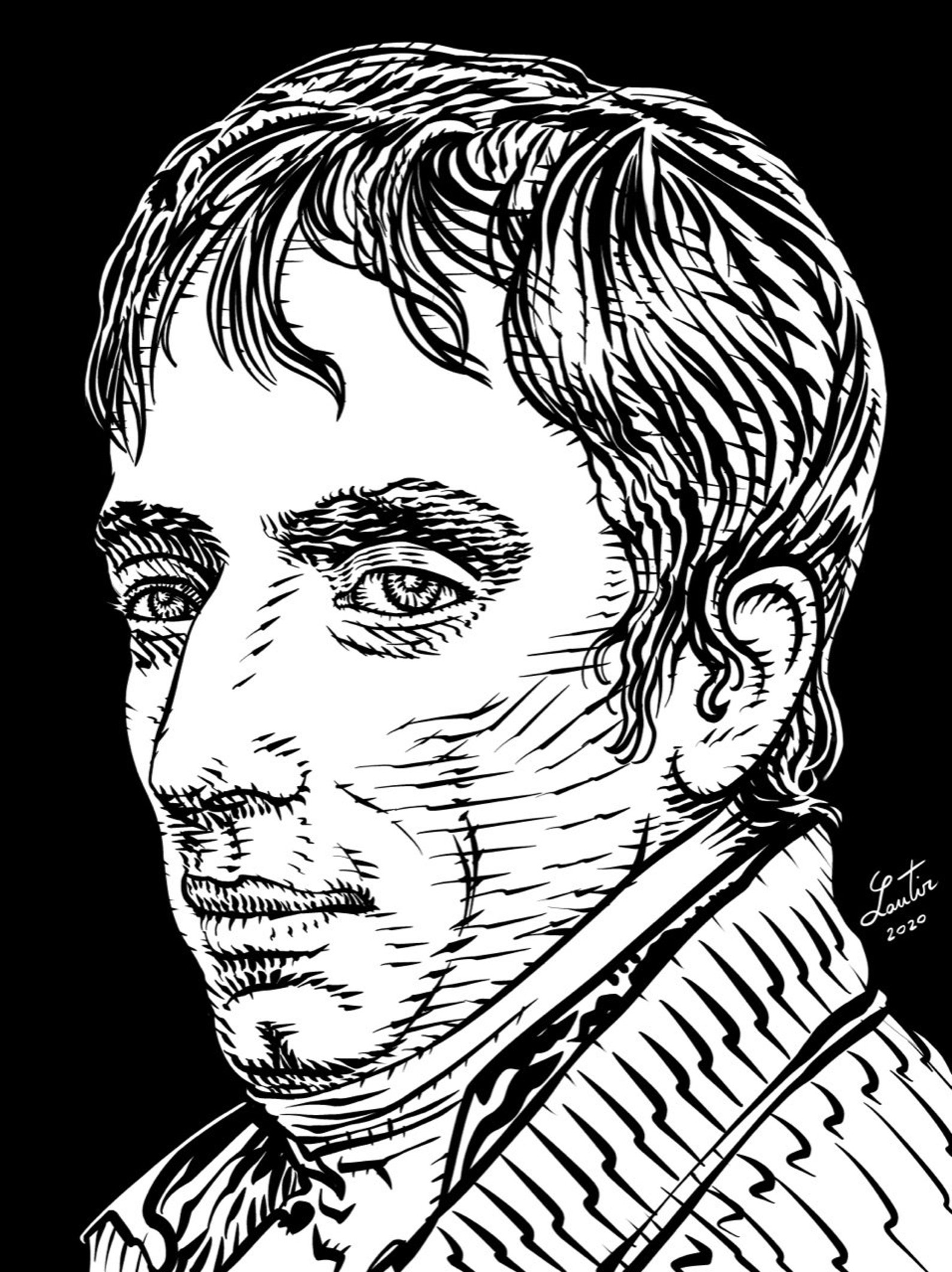 WILLIAM WORDSWORTH Ink Portrait - POSTER - Various Sizes Available! Art ...