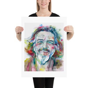 ALAN WATTS Watercolor Portrait - POSTER - Various Sizes Available! Art ...