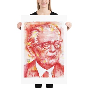 JEAN PIAGET Watercolor Portrait - POSTER - Various Sizes Available! Art ...